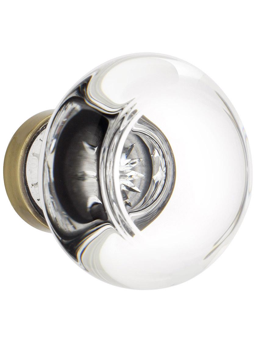 Medium Georgetown Crystal Cabinet Knob With Solid Brass Base | House of ...