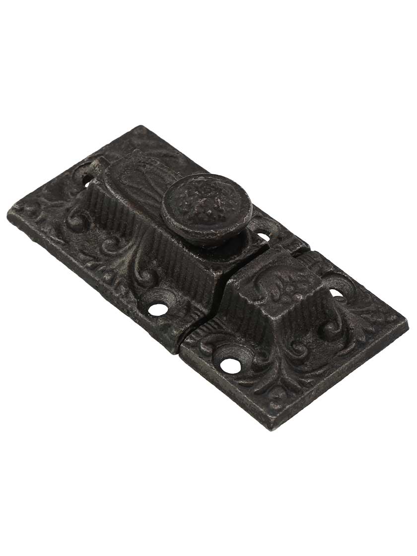 Late Victorian Cast-Iron Decorative Cabinet Slide Latch | House of ...