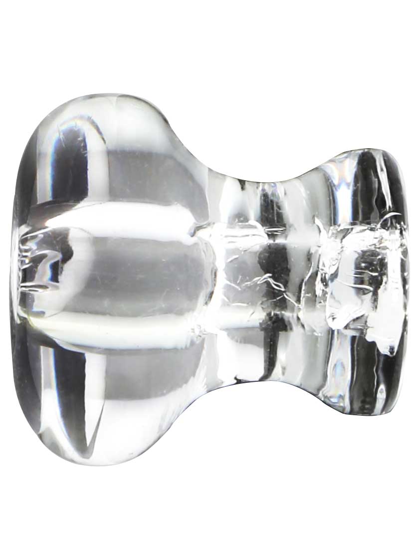 "Mushroom" Glass Cabinet Knob With Nickel Bolt | House of Antique Hardware