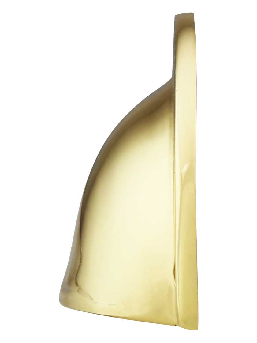 Cast Brass Half-Moon Bin Pull - 2 15/16" Center-to-Center | House of Antique Hardware