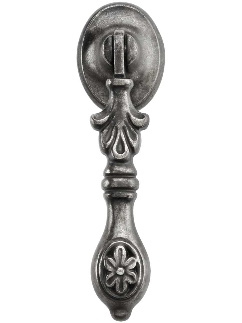 Flower Pendant Drop Pull With Oval Rosette | House of Antique Hardware