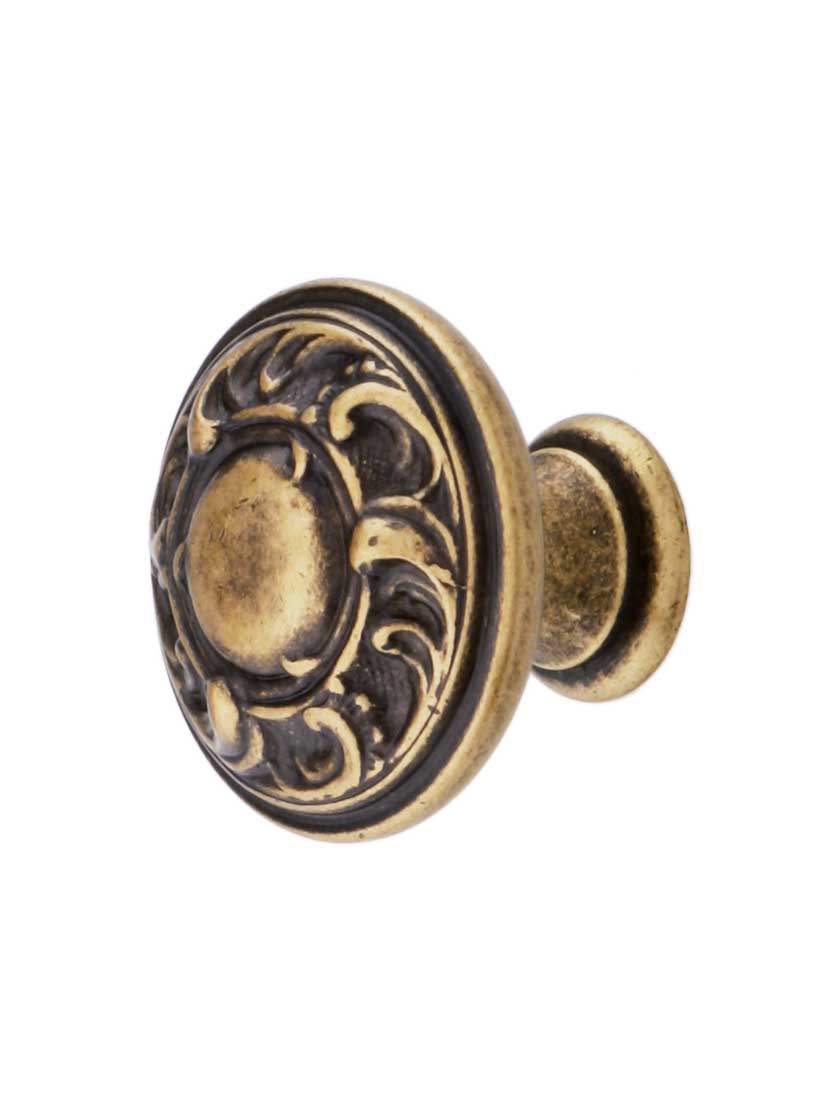 Scroll Design Cabinet Knob With Choice Of Finish | House of Antique ...