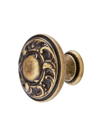 Scroll Design Cabinet Knob With Choice Of Finish | House of Antique ...