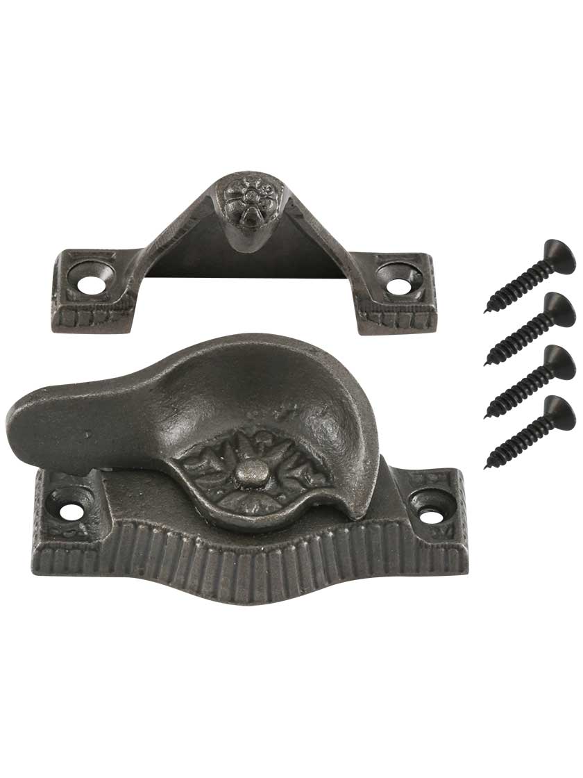 Decorative Victorian Iron Sash Window Lock | House of Antique Hardware