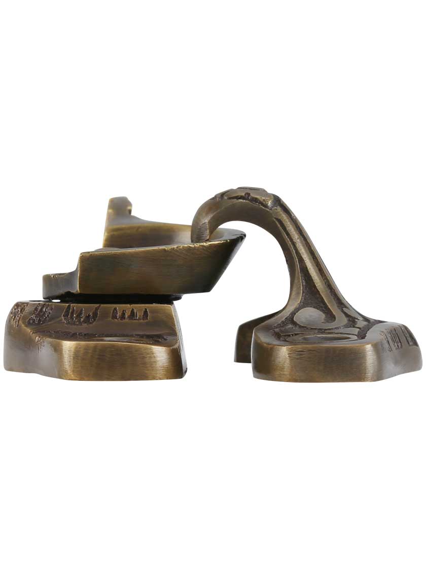 Floral Victorian Solid Brass Sash Lock In Antique-By-Hand Finish ...