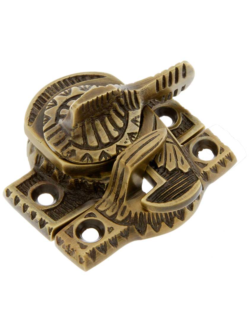 Solid Brass Eastlake Style Sash Lock | House of Antique Hardware