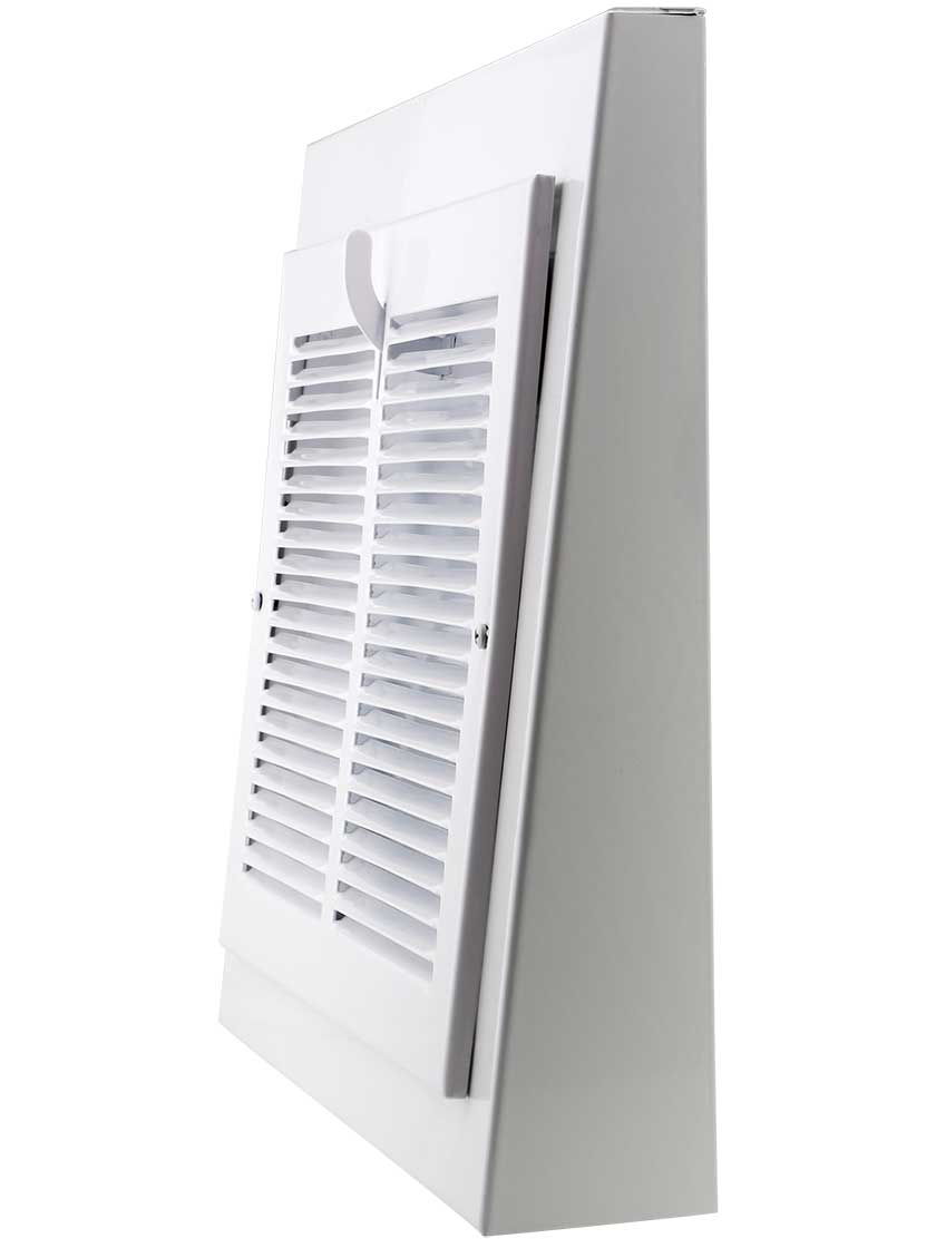 Classic Style 13 x 12-Inch Gravity Baseboard Register in White | House ...