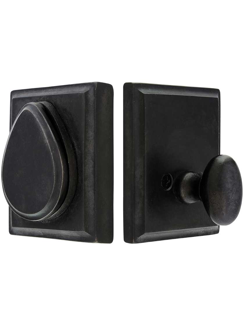 Solid Bronze Rectangular Single-Cylinder Deadbolt | House of Antique ...