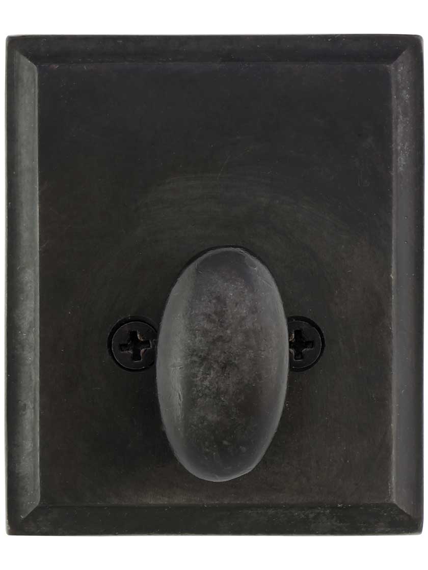 Solid Bronze Rectangular Single-Cylinder Deadbolt | House of Antique ...