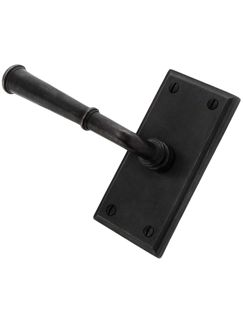 Solid Bronze Rectangular Short-Plate Door Set with Colonial Levers ...