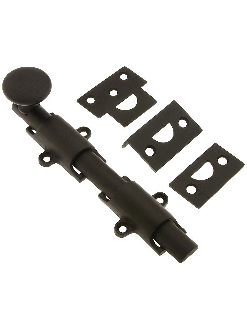 6" Traditional Style Surface Door Bolt In Solid Brass | House of ...