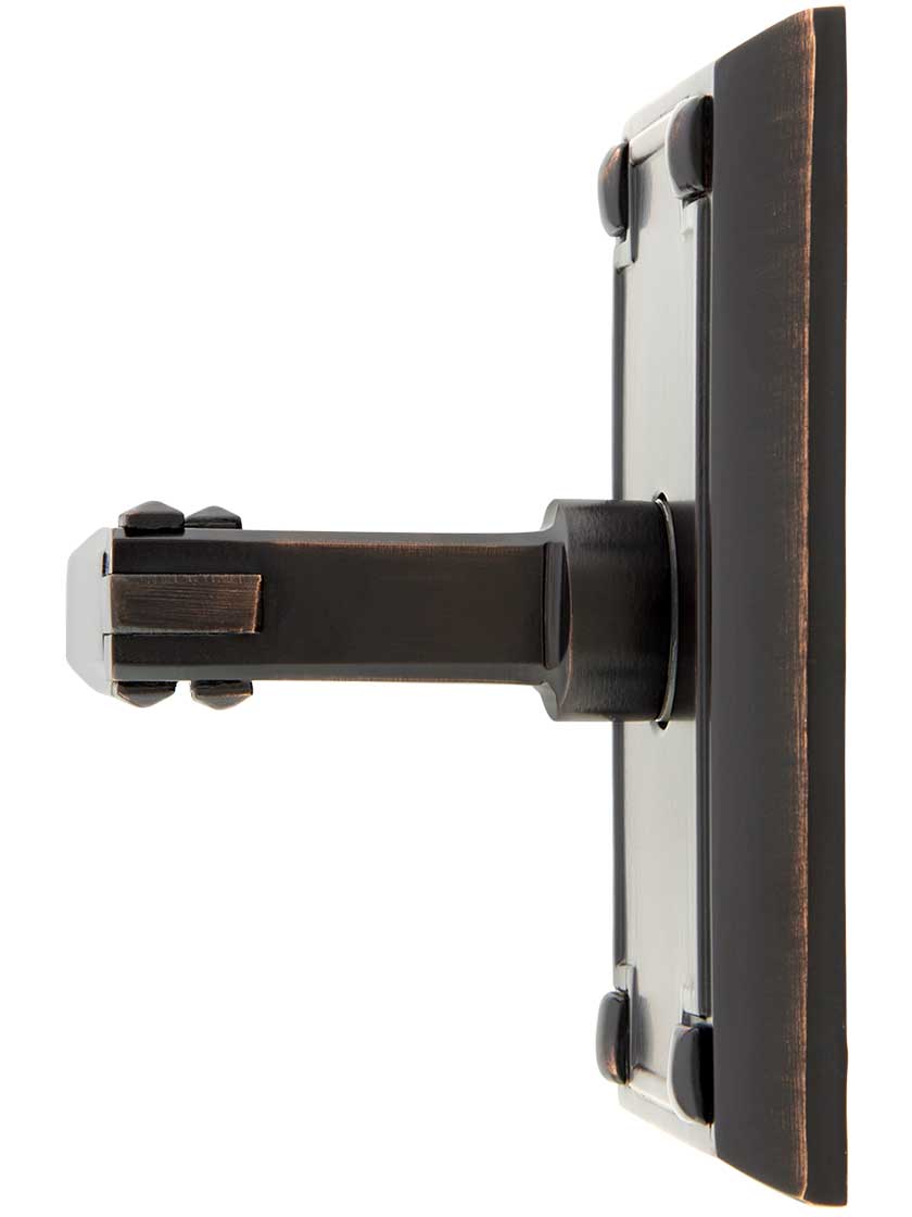 Craftsman Style Lever Door Set With Rectangular Rosettes | House of ...
