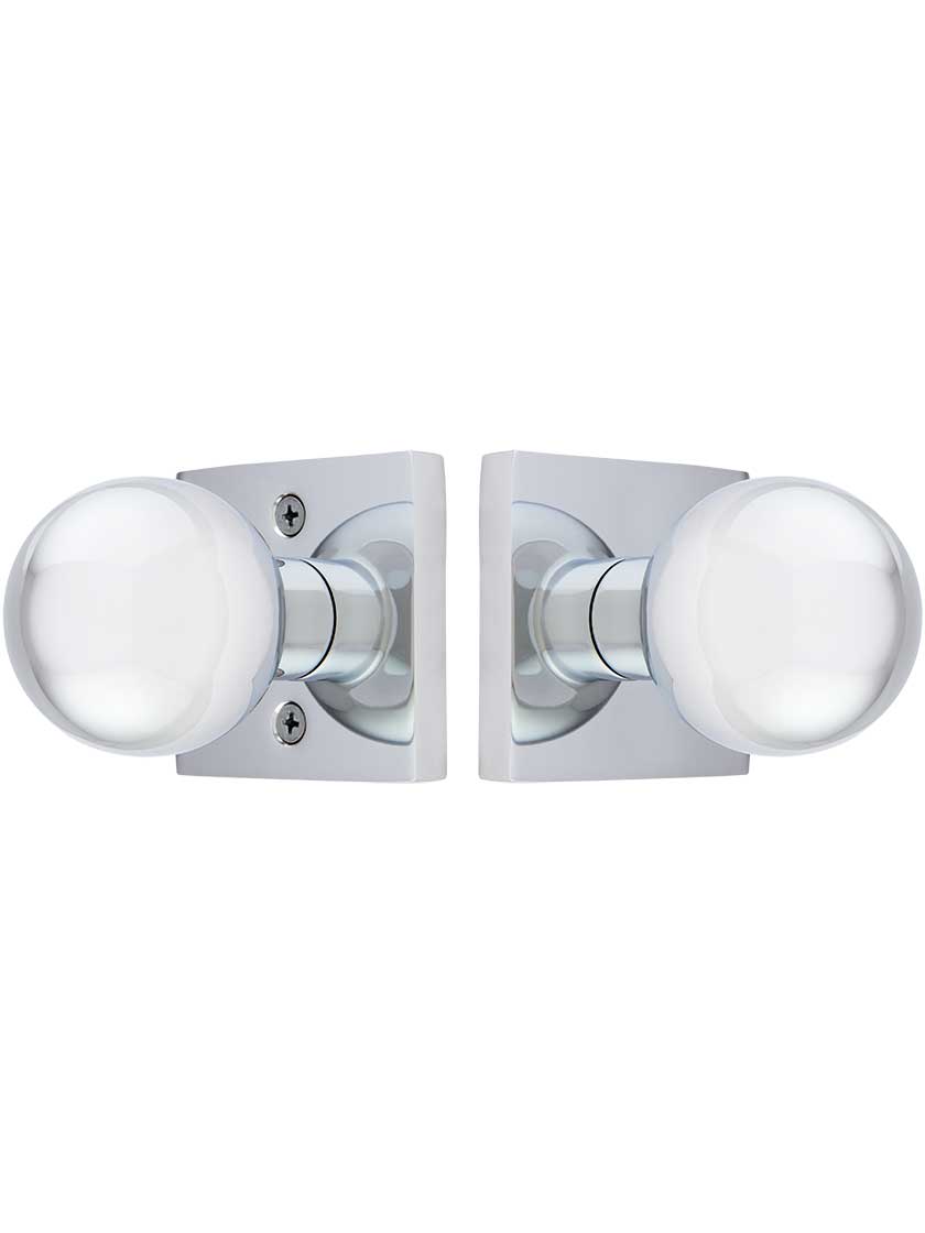 Square Rosette Door Set With Orb Knobs | House of Antique Hardware