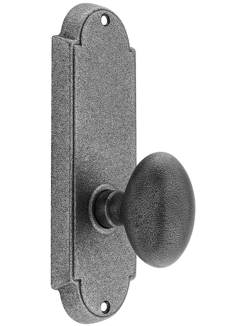 Wrought Steel Colonial Door Set With Oval Knobs | House of Antique Hardware