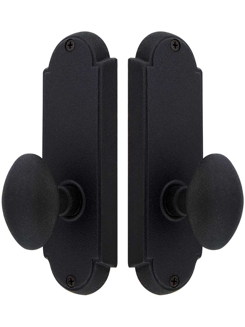 Wrought Steel Colonial Door Set With Oval Knobs | House of Antique Hardware