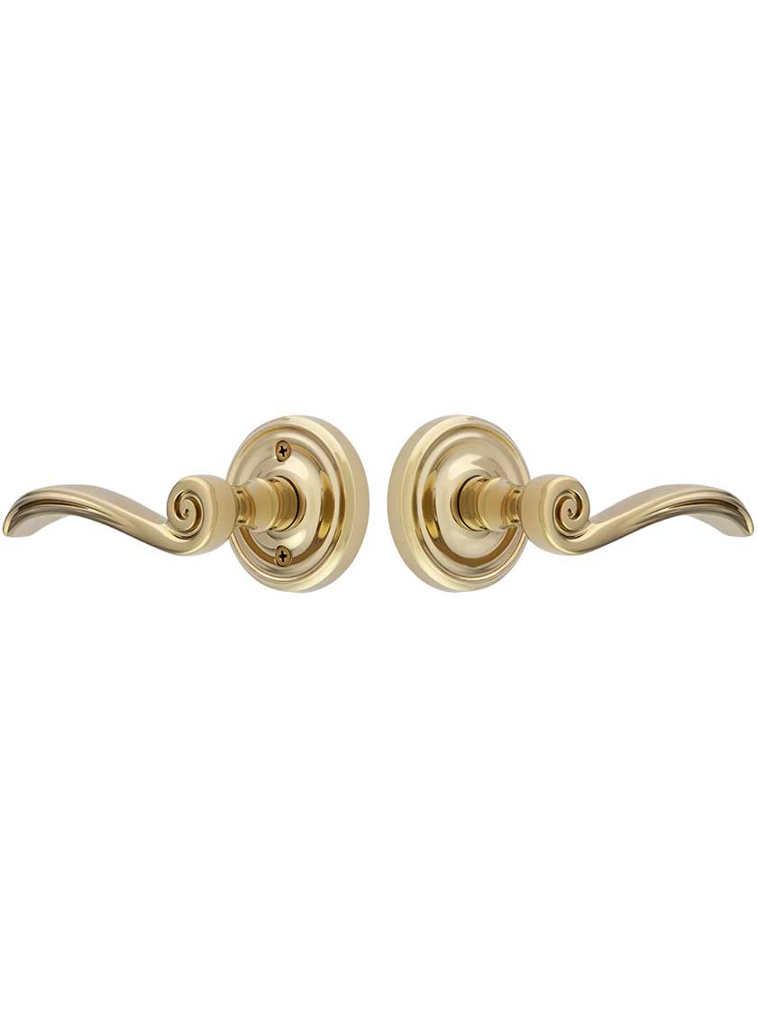 Classic Rosette Set With Elan Lever Handles | House of Antique Hardware