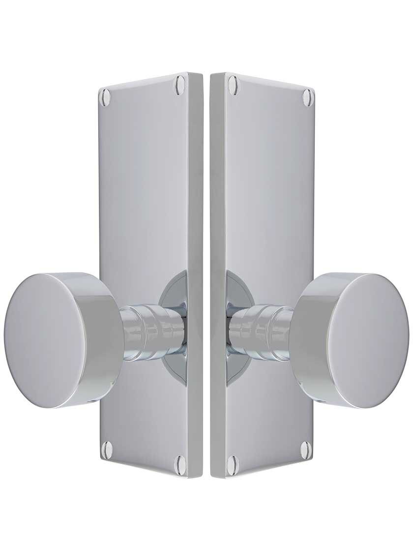 Modern Rectangular Door Set with Disc Knobs | House of Antique Hardware