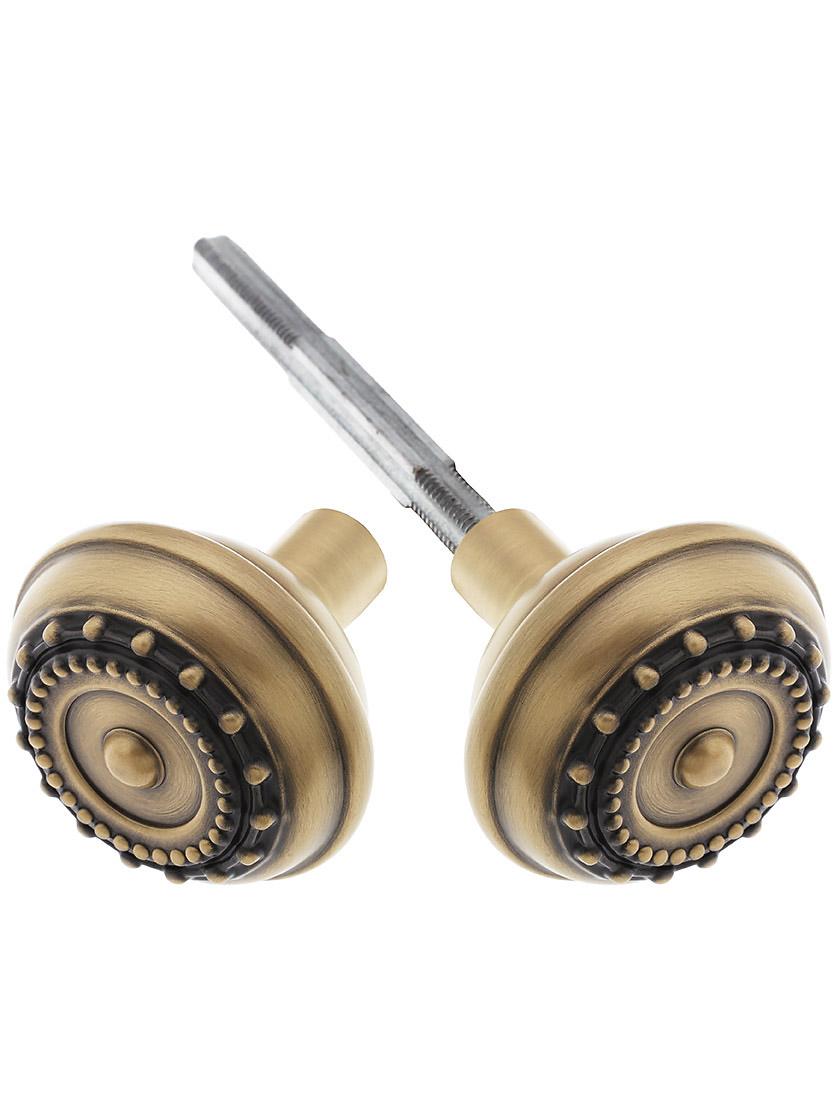 Pair of Meadows Door Knobs In Solid Brass | House of Antique Hardware