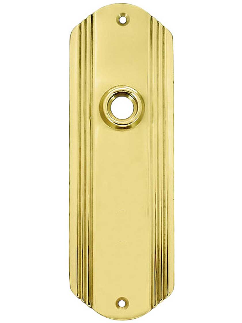 Streamline Deco Forged-Brass Back Plate - No Keyhole | House of Antique ...
