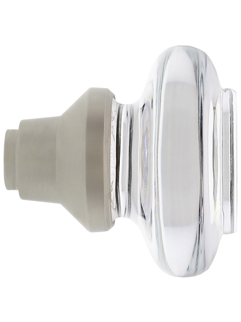 Pair of Round Clear Crystal Knobs | House of Antique Hardware