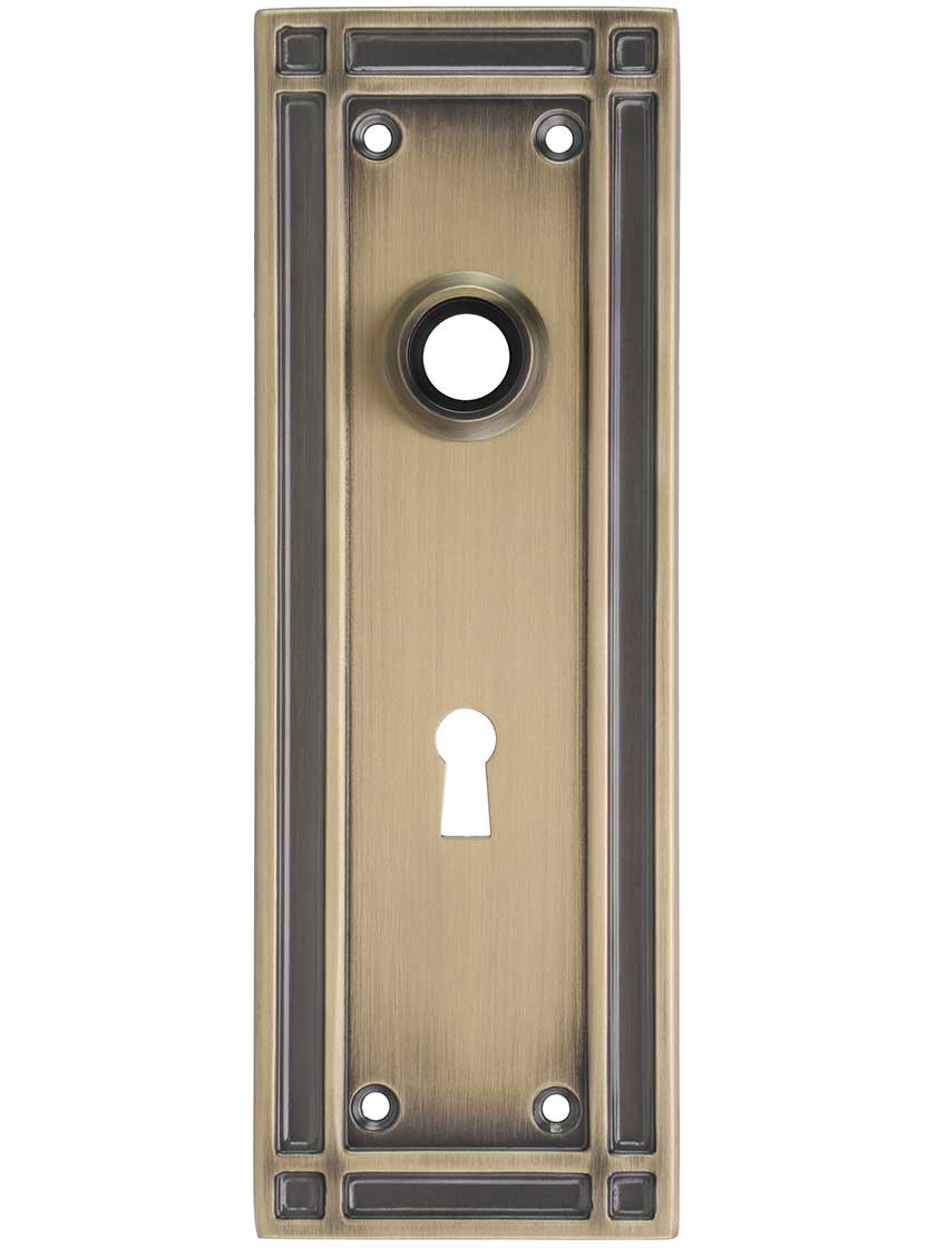 Mission Forged-Brass Back Plate with Keyhole | House of Antique Hardware