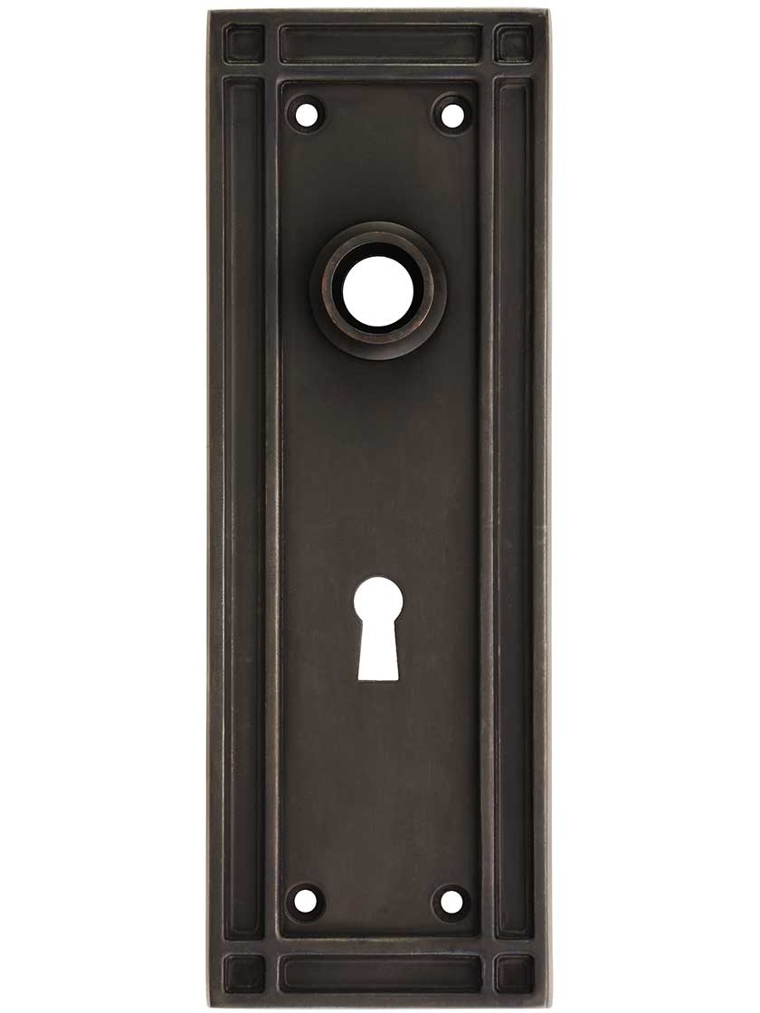 Mission Forged-Brass Back Plate with Keyhole | House of Antique Hardware