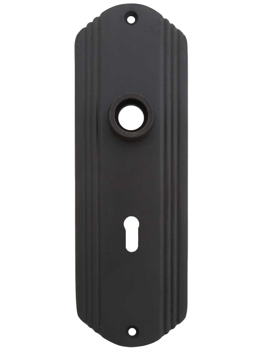 Streamline Deco Forged Brass Back Plate With Keyhole | House of Antique ...