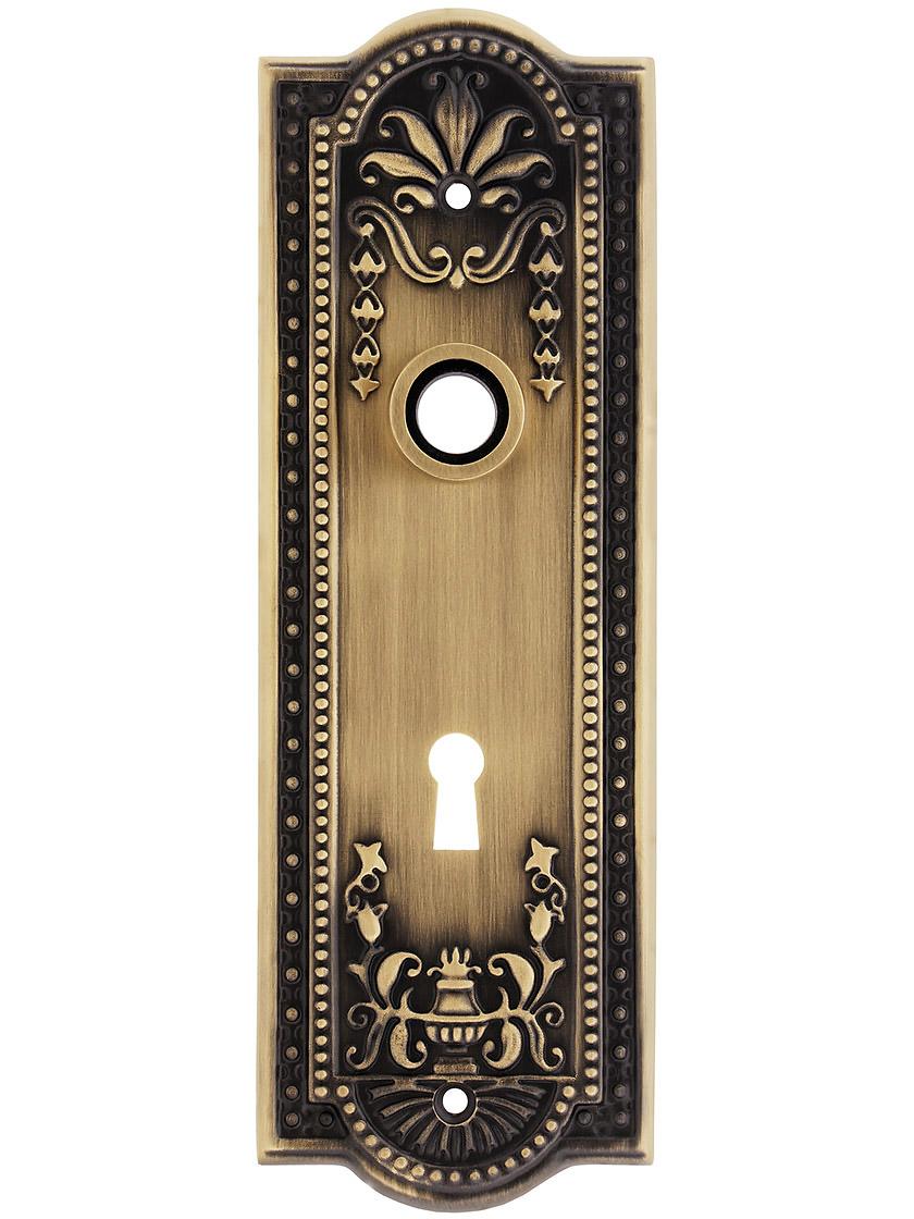 Meadows Design Forged Brass Back Plate With Keyhole | House of Antique ...