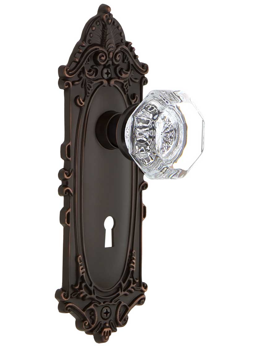 Largo Design Mortise Lock Set With Waldorf Crystal Knobs | House of ...