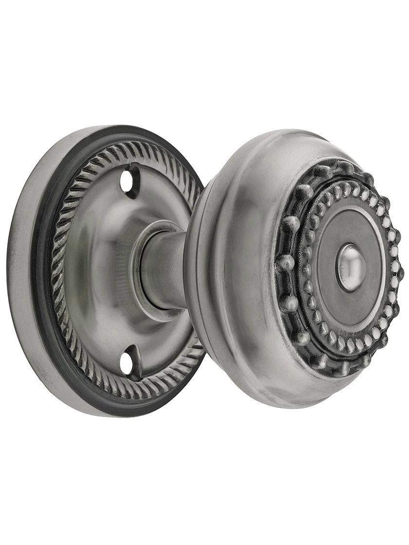 Rope Rosette Door Set With Meadows Door Knobs | House of Antique Hardware