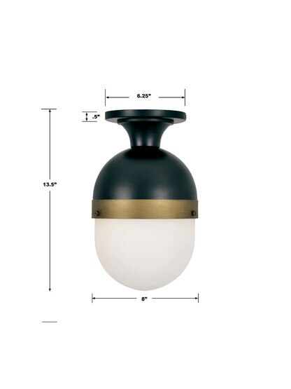 Capsule 1 Light Outdoor Ceiling Mount | House of Antique Hardware