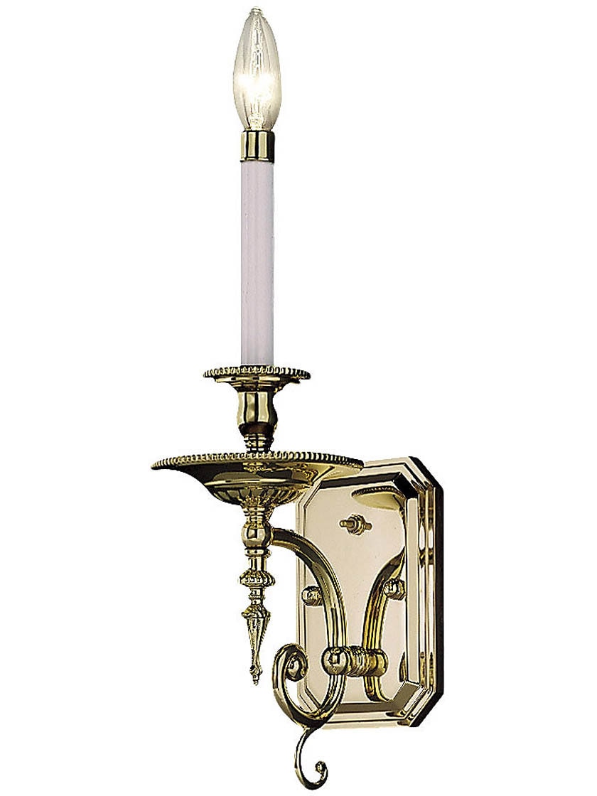 Kensington Single Sconce In Brass or Silver Finishes | House of Antique ...