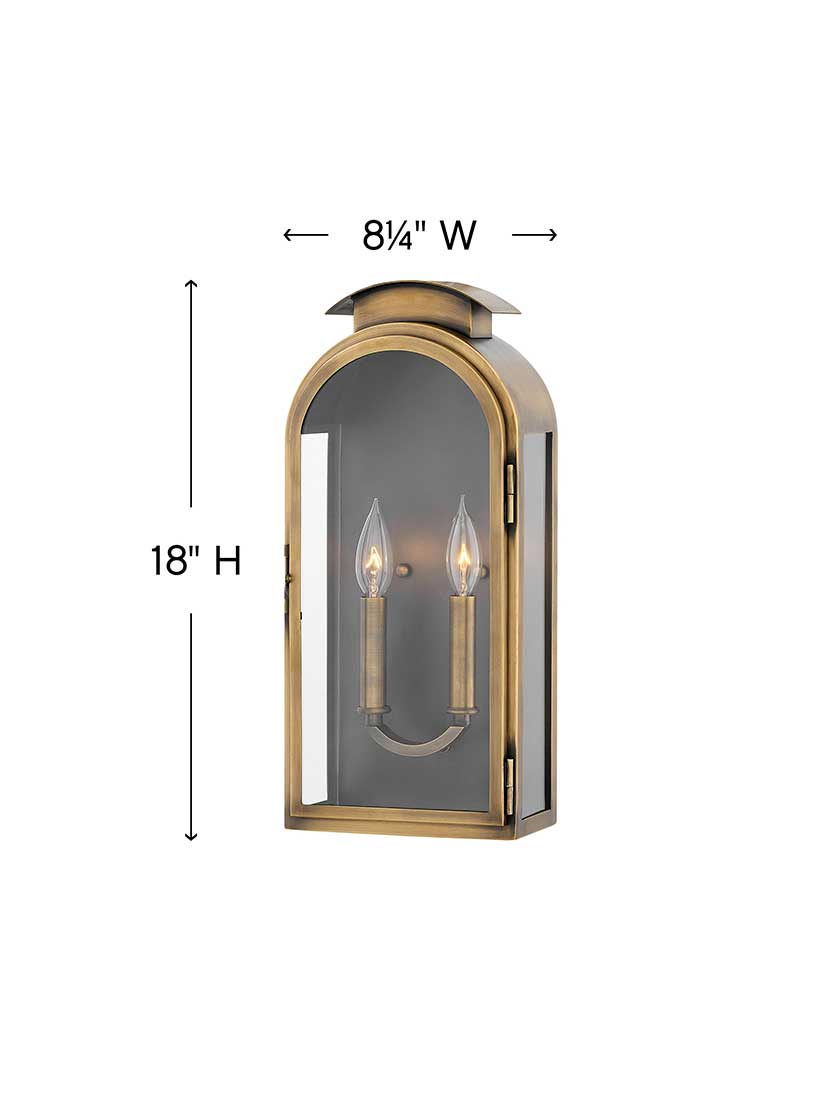 Rowley 2-Light Outdoor 18-Inch Wall Mount | House of Antique Hardware