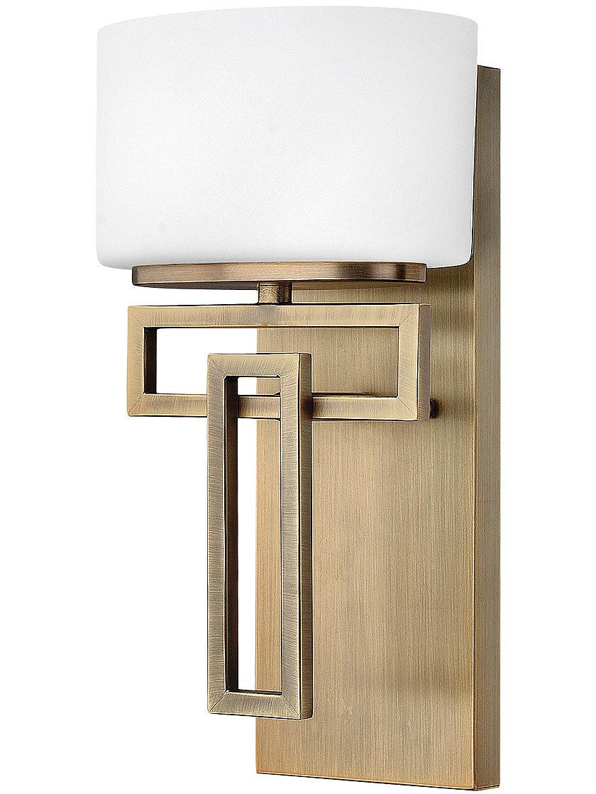 Lanza 1-Light Wall Sconce with Etched Opal-Glass Shade | House of ...