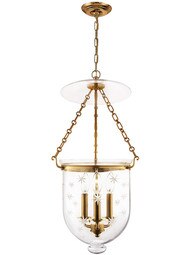 Hampton Large Bell Jar Ceiling Light with Etched Star Pattern | House ...