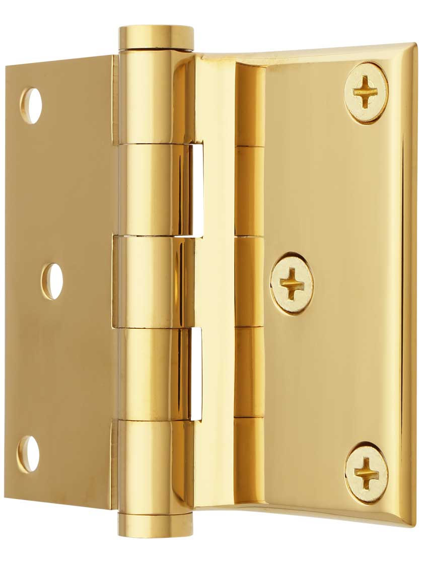 3" Solid Brass Half-Surface Door Hinge With 3/8" Offset | House of Antique Hardware