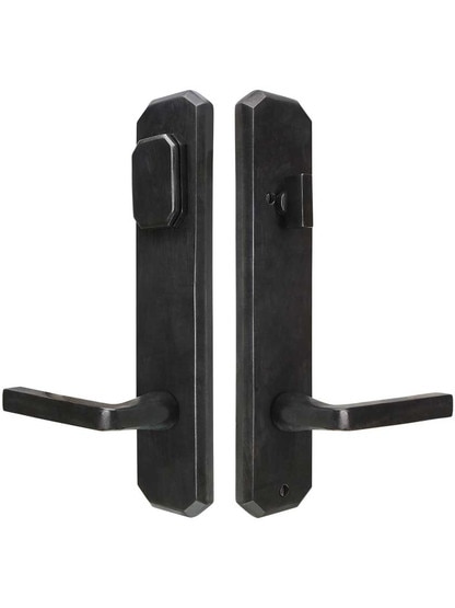 Solid Bronze Angular Entry Set with Alessa Levers | House of Antique ...