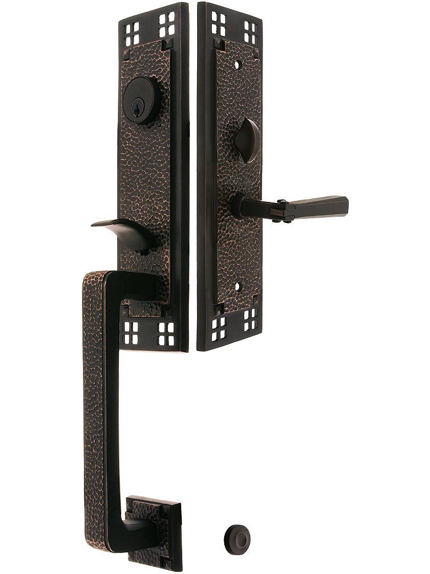 Craftsman Style Mortise Handleset With Choice Of Interior Knob Or Lever ...
