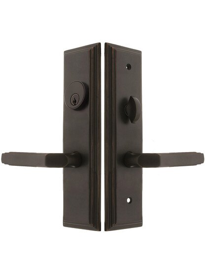 Manhattan Mortise Lock Entry Set with Milano Levers | House of Antique ...