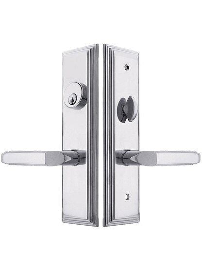 Manhattan Mortise Lock Entry Set with Milano Levers | House of Antique ...