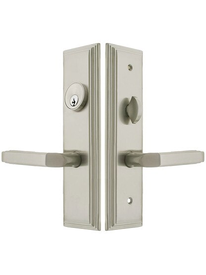 Manhattan Mortise Lock Entry Set with Milano Levers | House of Antique ...