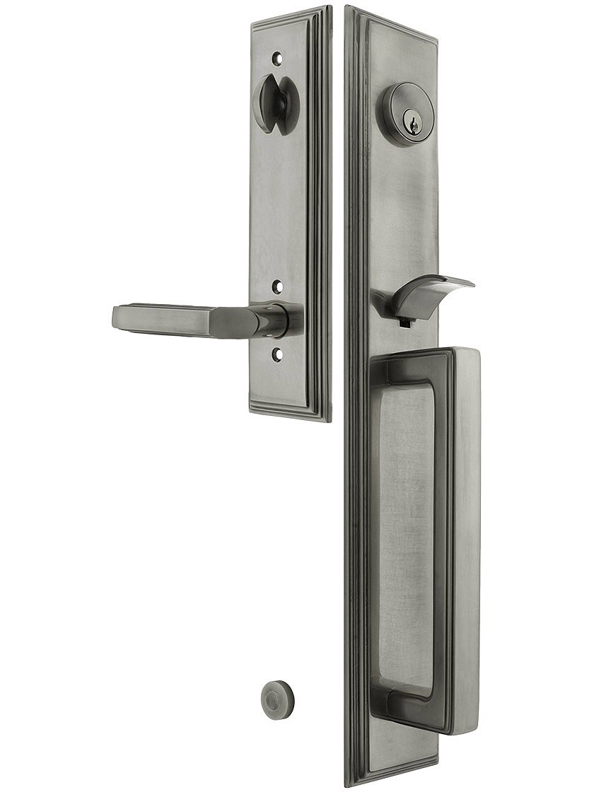 Melrose Style Tubular Handleset With Choice Of Interior Knob Or Lever ...