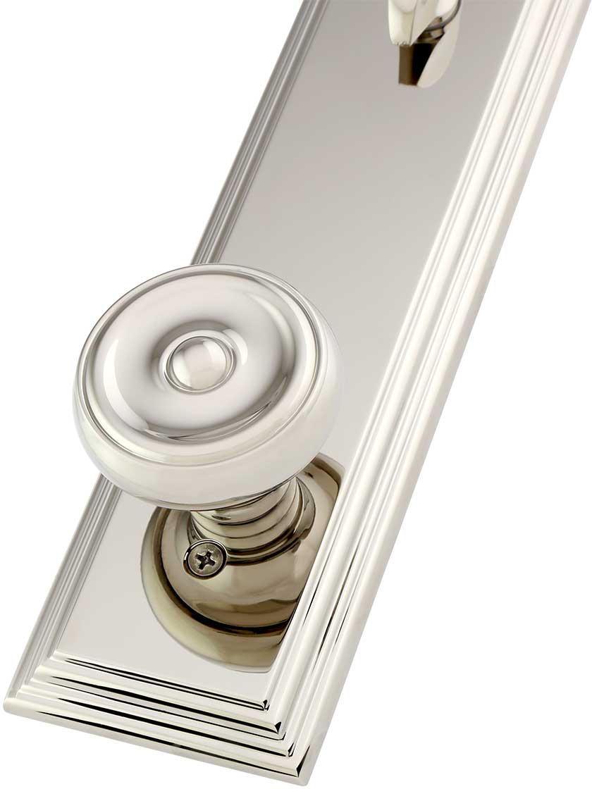 Melrose Style Tubular Handleset With Choice Of Interior Knob Or Lever ...