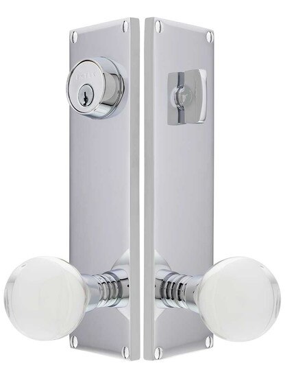 Modern Rectangular Entry Set with Bristol Knobs | House of Antique Hardware