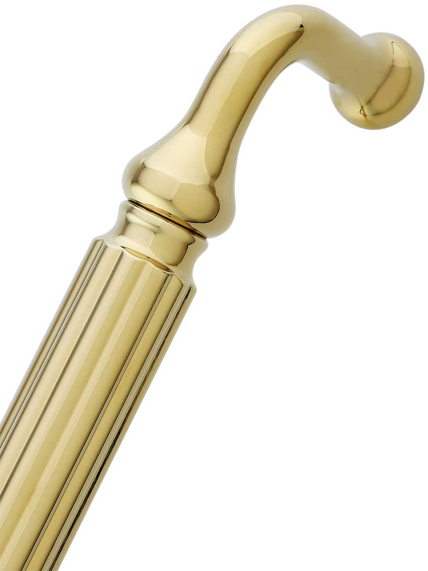 8" on Center Fluted Pull In Solid, Cast Brass | House of Antique Hardware