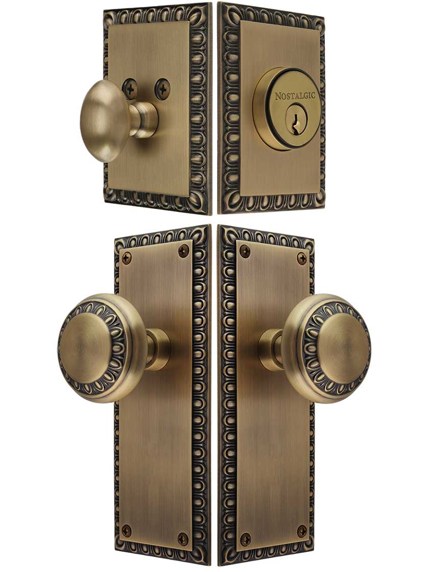 Ovolo Entry Door Set with Matching Knobs | House of Antique Hardware