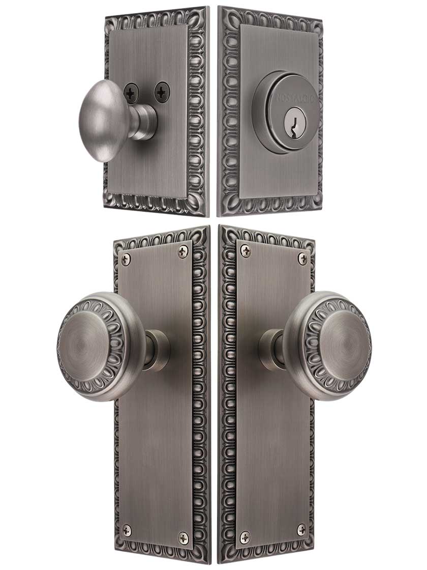 Ovolo Entry Door Set with Matching Knobs | House of Antique Hardware