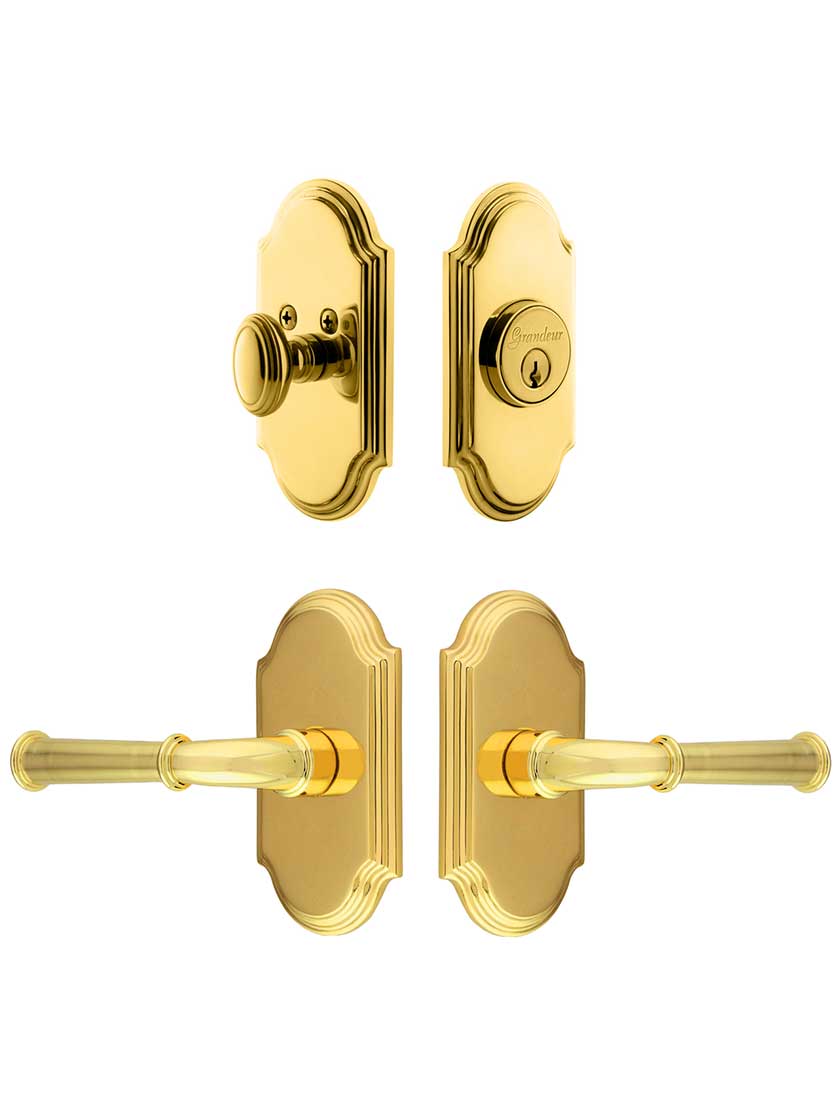 Grandeur Arc Entry Door Set with Georgetown Levers | House of Antique ...