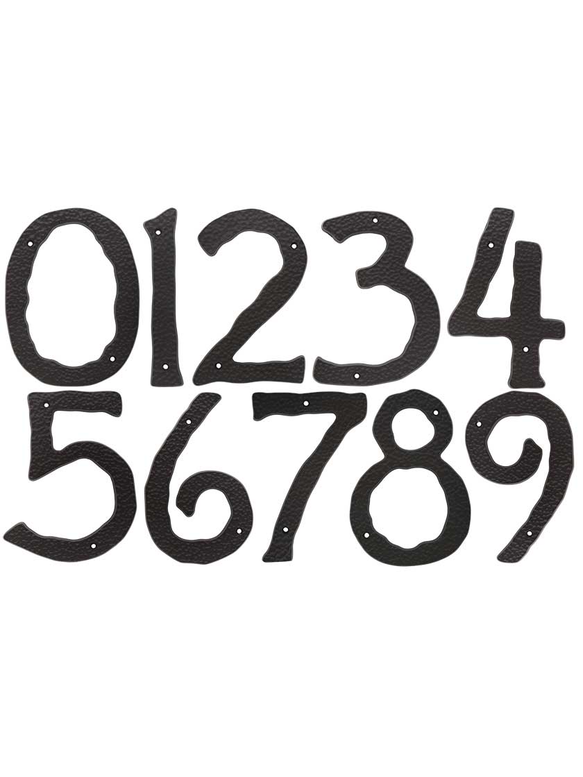 Hammered Surface House Numbers - 5 1/2" Height | House of Antique Hardware