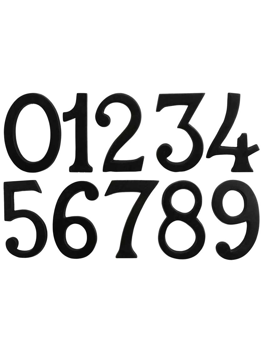Solid-Bronze Traditional House Numbers - 6" Height | House of Antique ...